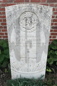 Thomas Callaghan | Chester Farm Cemetery, Belgium